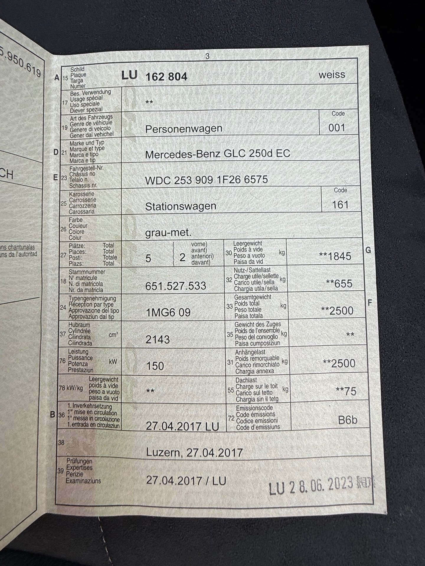 2017 MERCEDES-BENZ GLC 250d EC - Szwajcarska Dolina